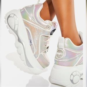 Buffalo David Bitton | Shoes | Buffalo London Holographic Pastel White ...